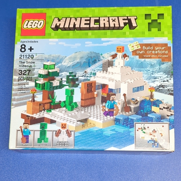 Lego | Other | Lego Minecraft The Snow Hideout Set Green White Blue ...